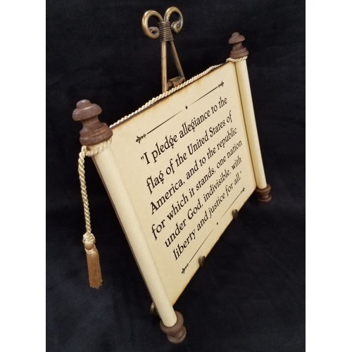 8 1/2 x 11 Pledge of Allegiance Plaque | Scrolls Unlimited, Inc.