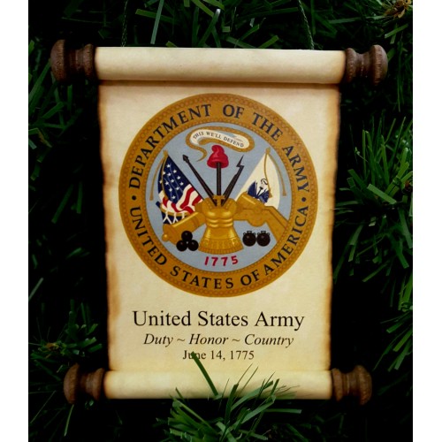 Army Scroll Ornament | Scrolls Unlimited, Inc.