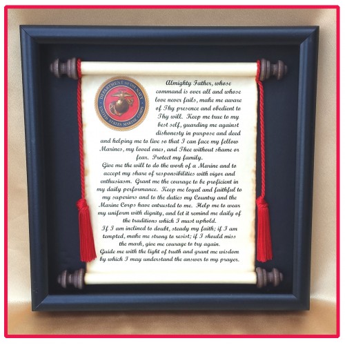 8 1/2 x 11 Marine Corps Prayer Plaque | Scrolls Unlimited, Inc.