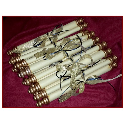 8 1/2 x 11 Rolled Scroll Invitations | Scrolls Unlimited, Inc.