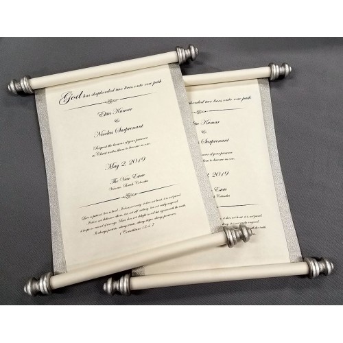 8 1/2 x 11 Rolled Scroll Invitations | Scroll Invitations (Minimum 25 ...